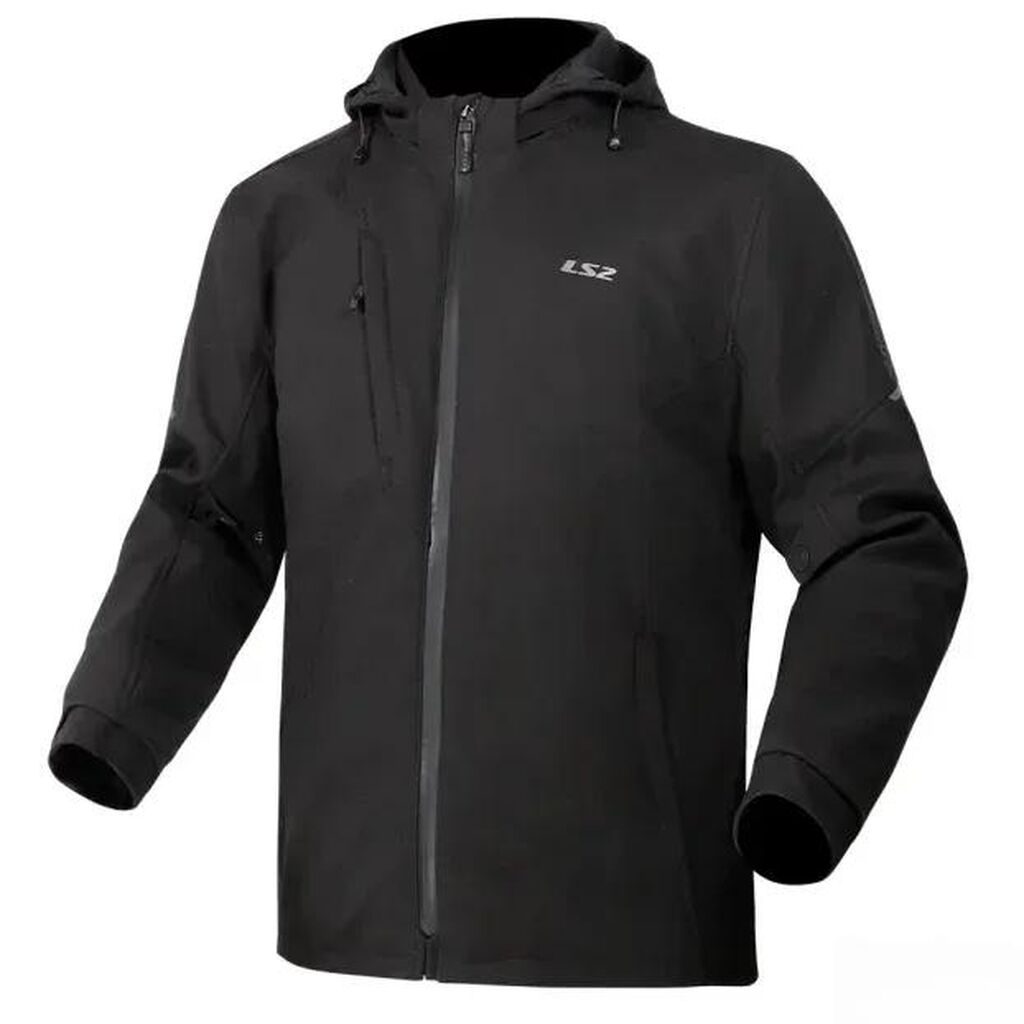 LS2 softshell moto jakna sa kapuljačom – crna - Sportsko-urban dizajn