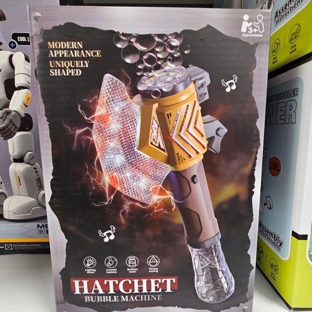 Hatchet Bubble Machine, igračka za pravljenje mehurića u obliku