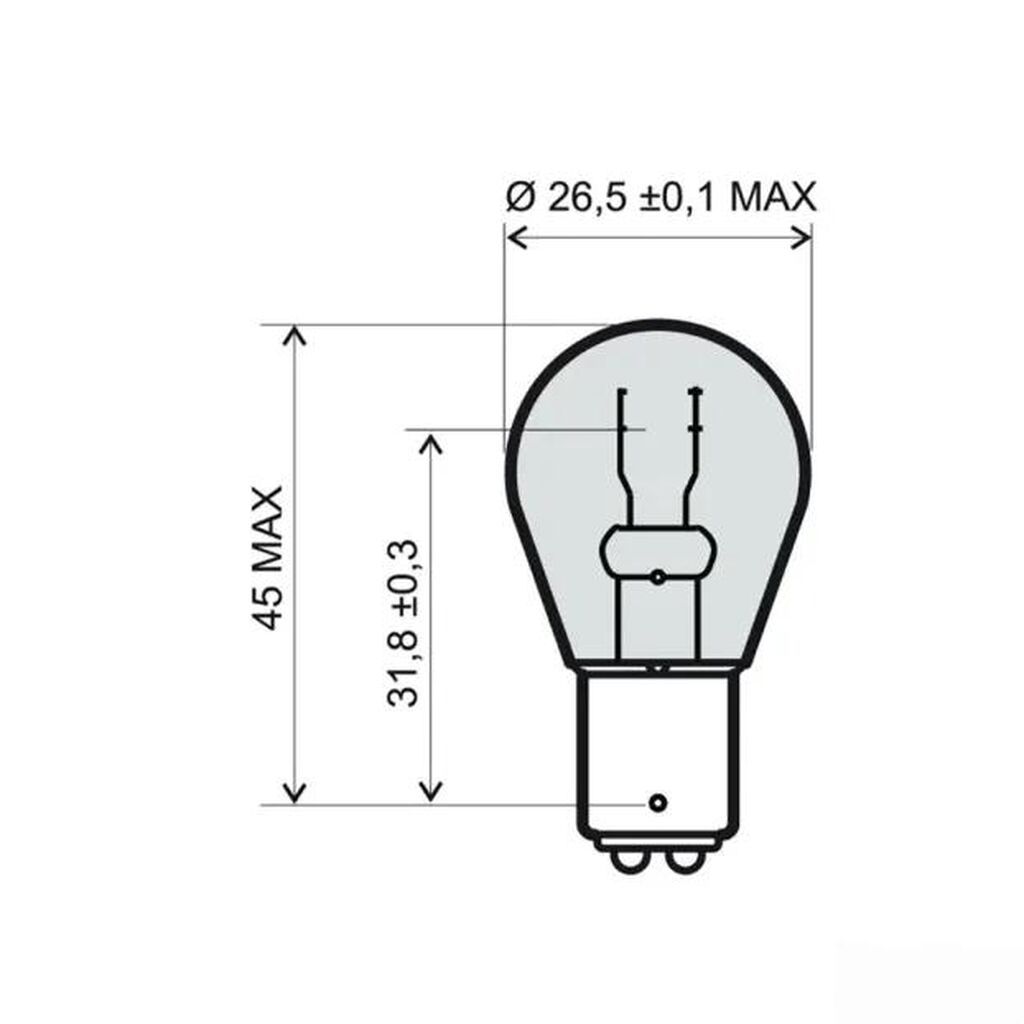 Auto sijalica P21/5W, tip BAY15d (dvosistemska) - Namenjena za