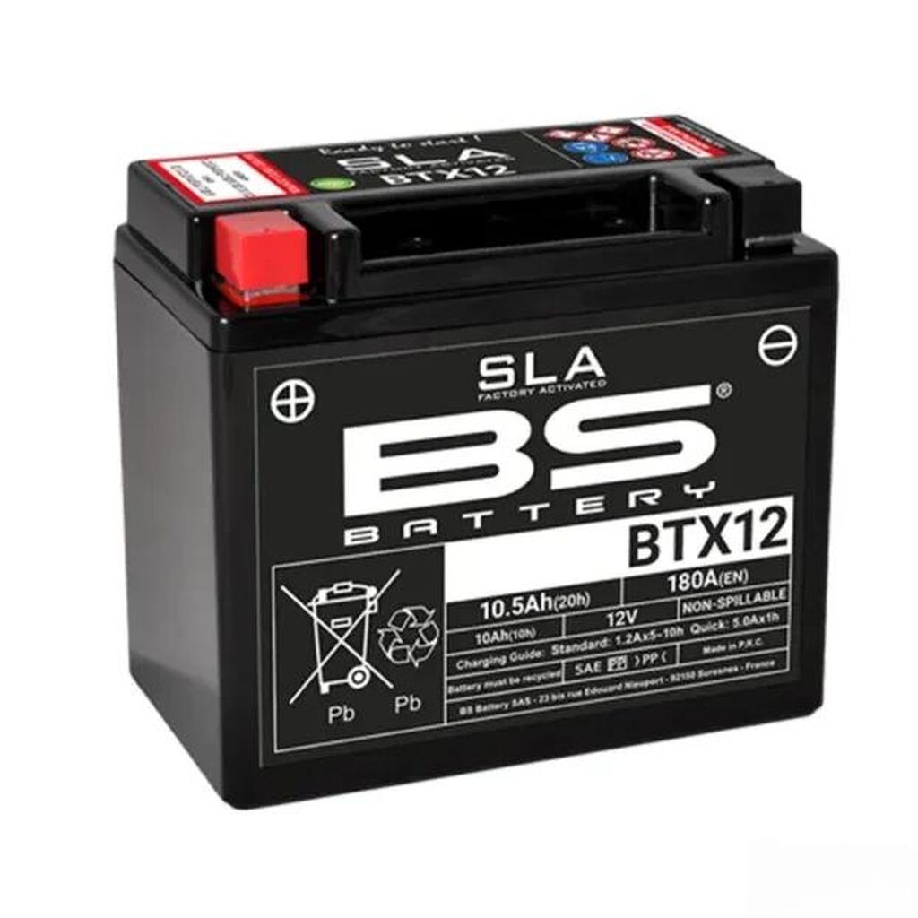 BS Battery BTX12 – SLA akumulator za motocikle - Tip: SLA (Sealed