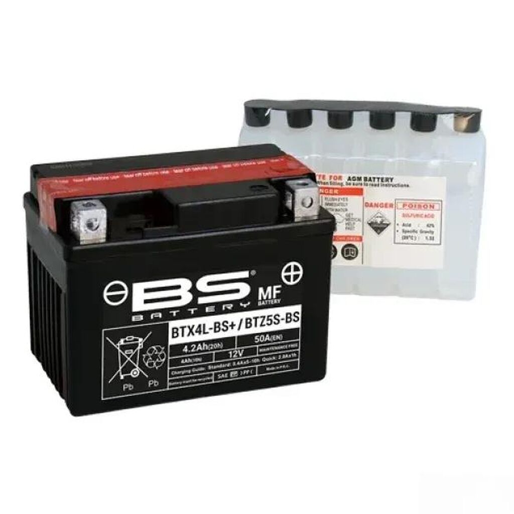 BS Battery BTX4L-BS+ / BTZ5S-BS – AGM moto akumulator - Tip: MF/AGM