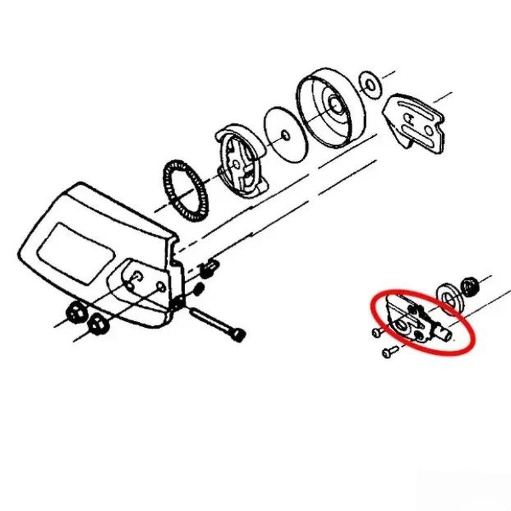 Zamašnjak i starter mehanizam – sklop delova za motorne testere Opis
