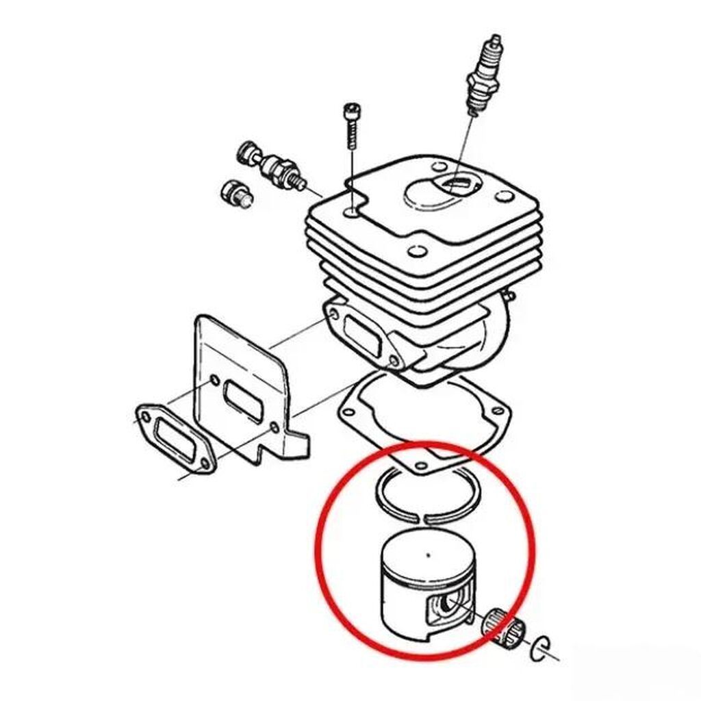 Klip set za dvotaktne motorne testere – prečnik 43 mm Opis: - Klip sa