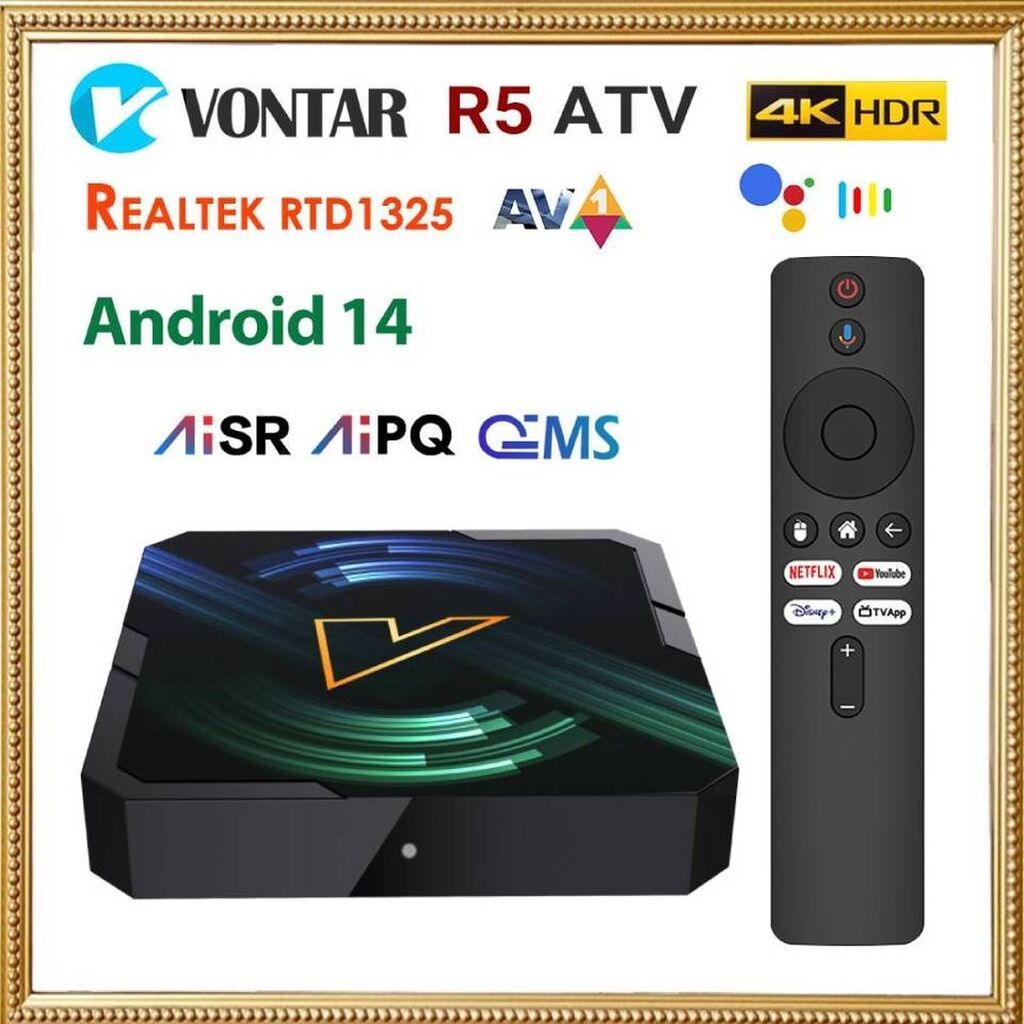 VONTAR R5 ATV – UHD streamer / Android TV Uz uređaj dobijate gratis