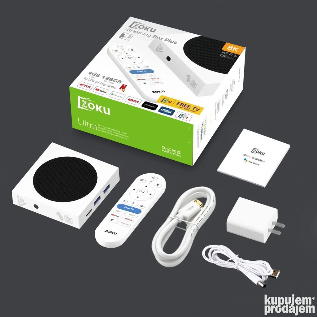 ZOKU Streaming Box Max – Android TV boks sa podrškom za 8K i Wi‑Fi 6