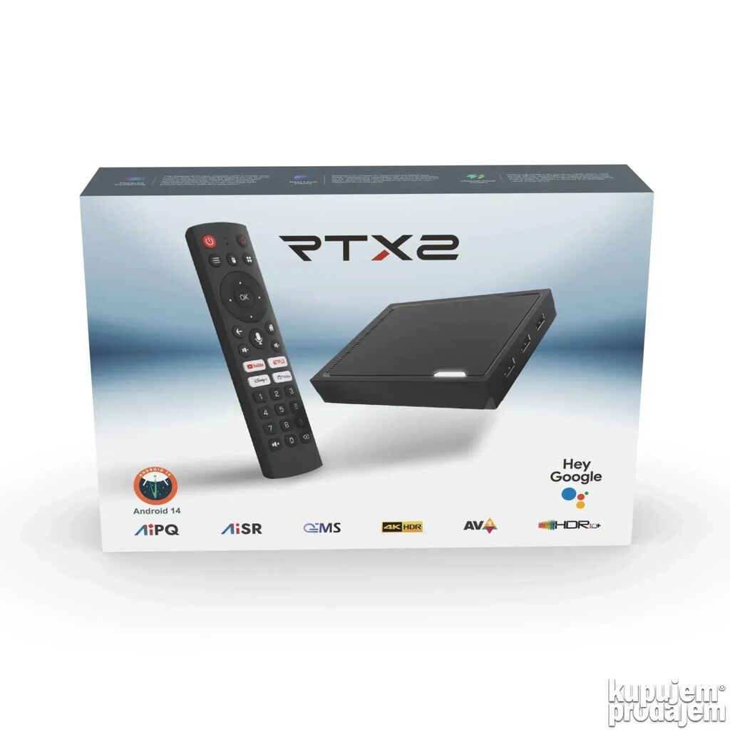 VONTAR RTX2 Android TV Box Uz uređaj dobijate gratis 1 god televiziju
