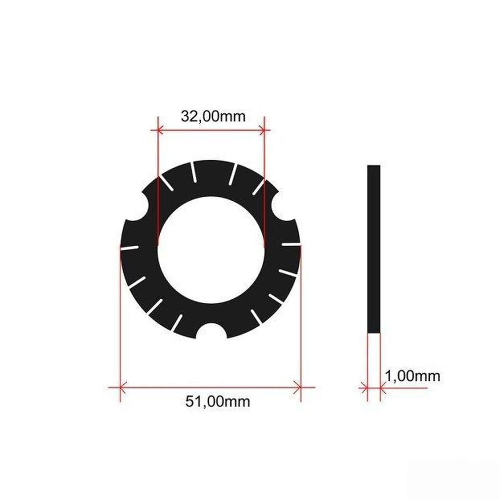 Zupčasta podloška dizajnirana za upotrebu u sklopovima motora, idealna