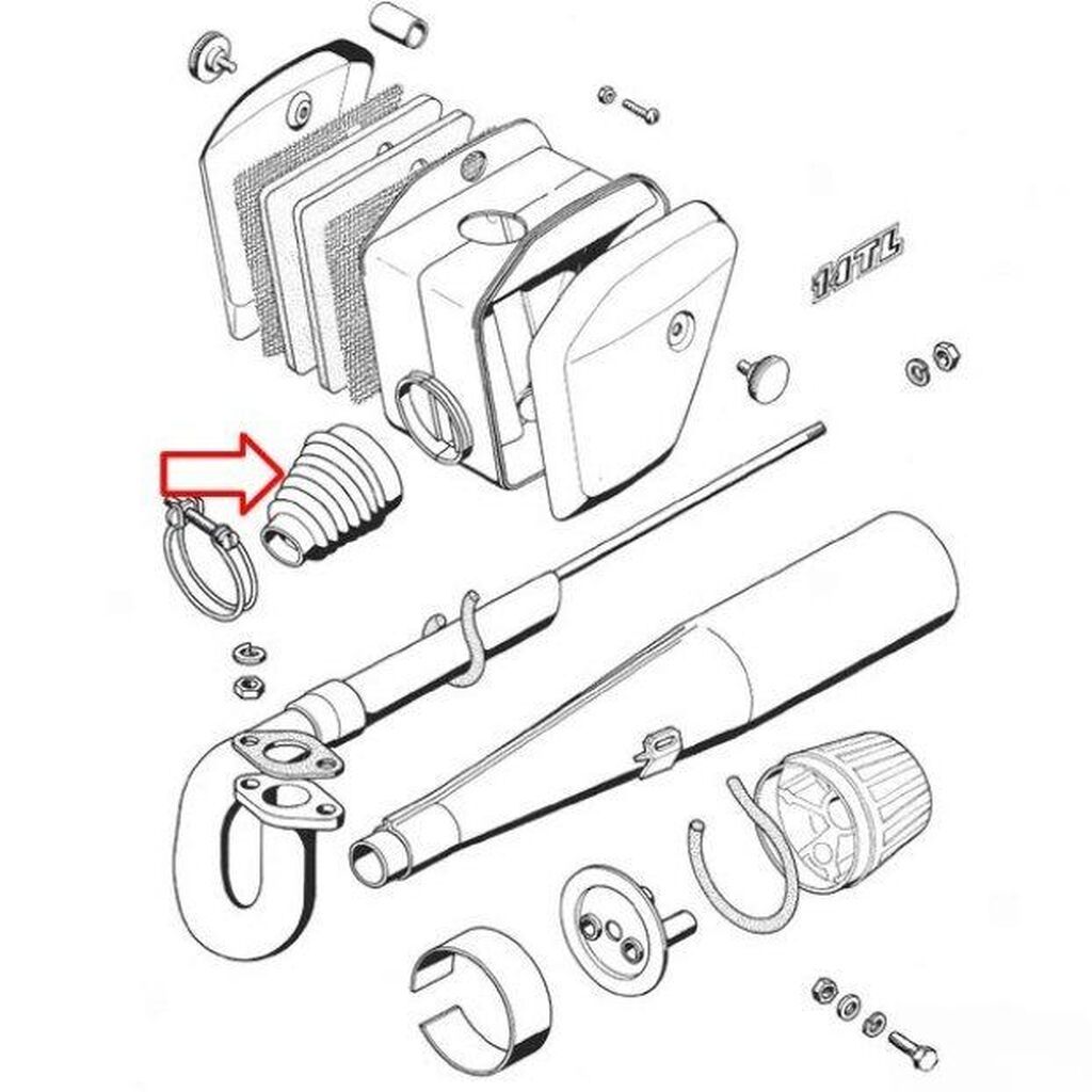 Gumena harmonika usisne grane – Tomos APN/ATX/Automatic Opis: -