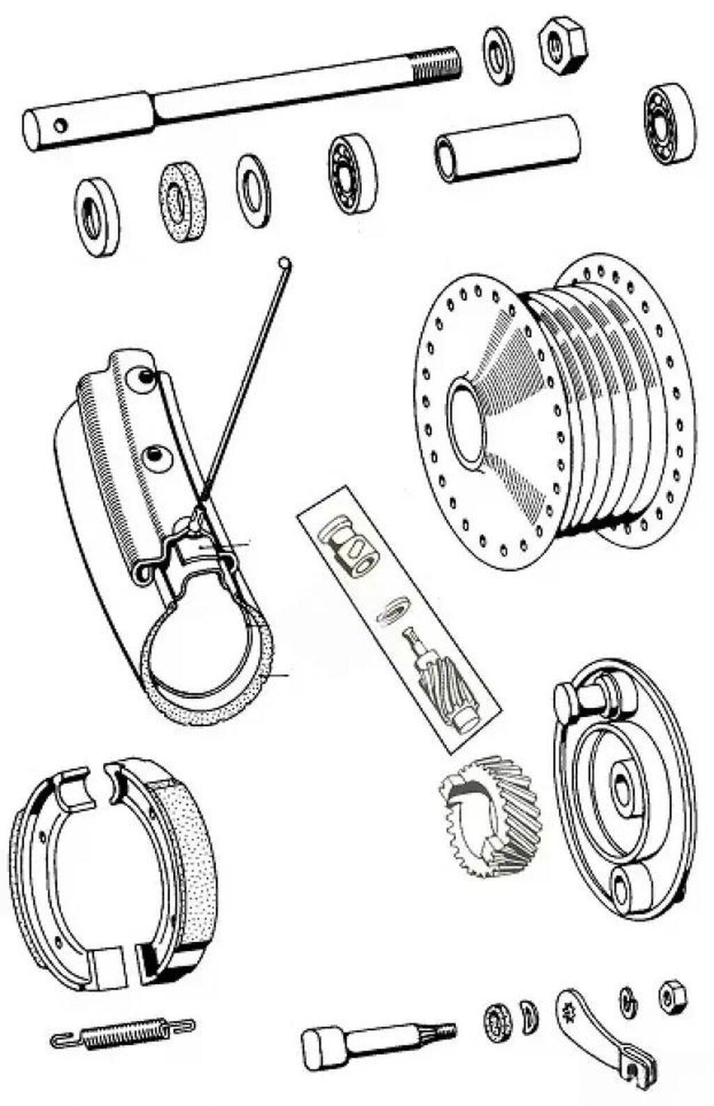 Gumene kočione obloge za bubanj – set Opis: - Zamenske gumene obloge