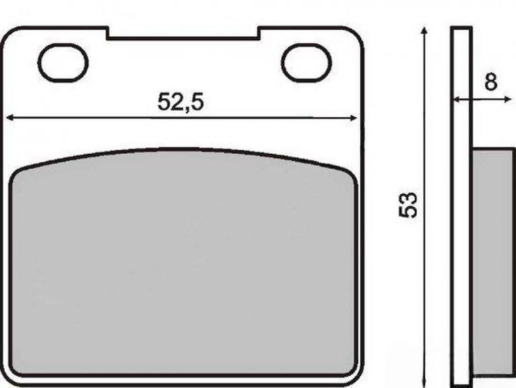 Set kočionih pločica dizajniranih za motocikle i skutere. Pločice su
