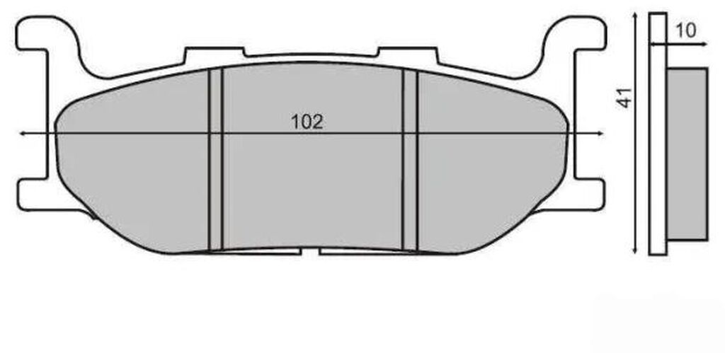 Set kočionih pločica dizajniranih za motocikle. Pločice imaju