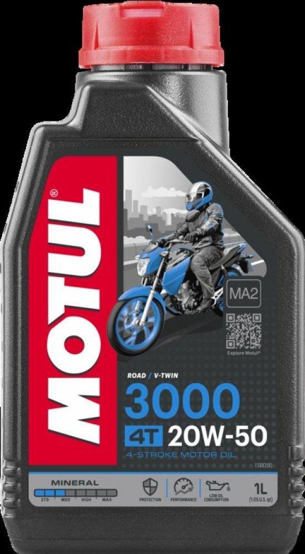 Mineralno motorno ulje Motul 3000 4T 20W-50 je formulisano za