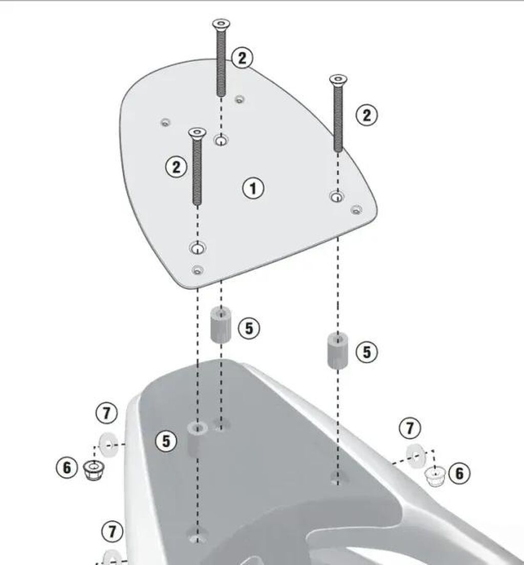 Crni top case za skuter, dizajniran za dodatni prostor za odlaganje