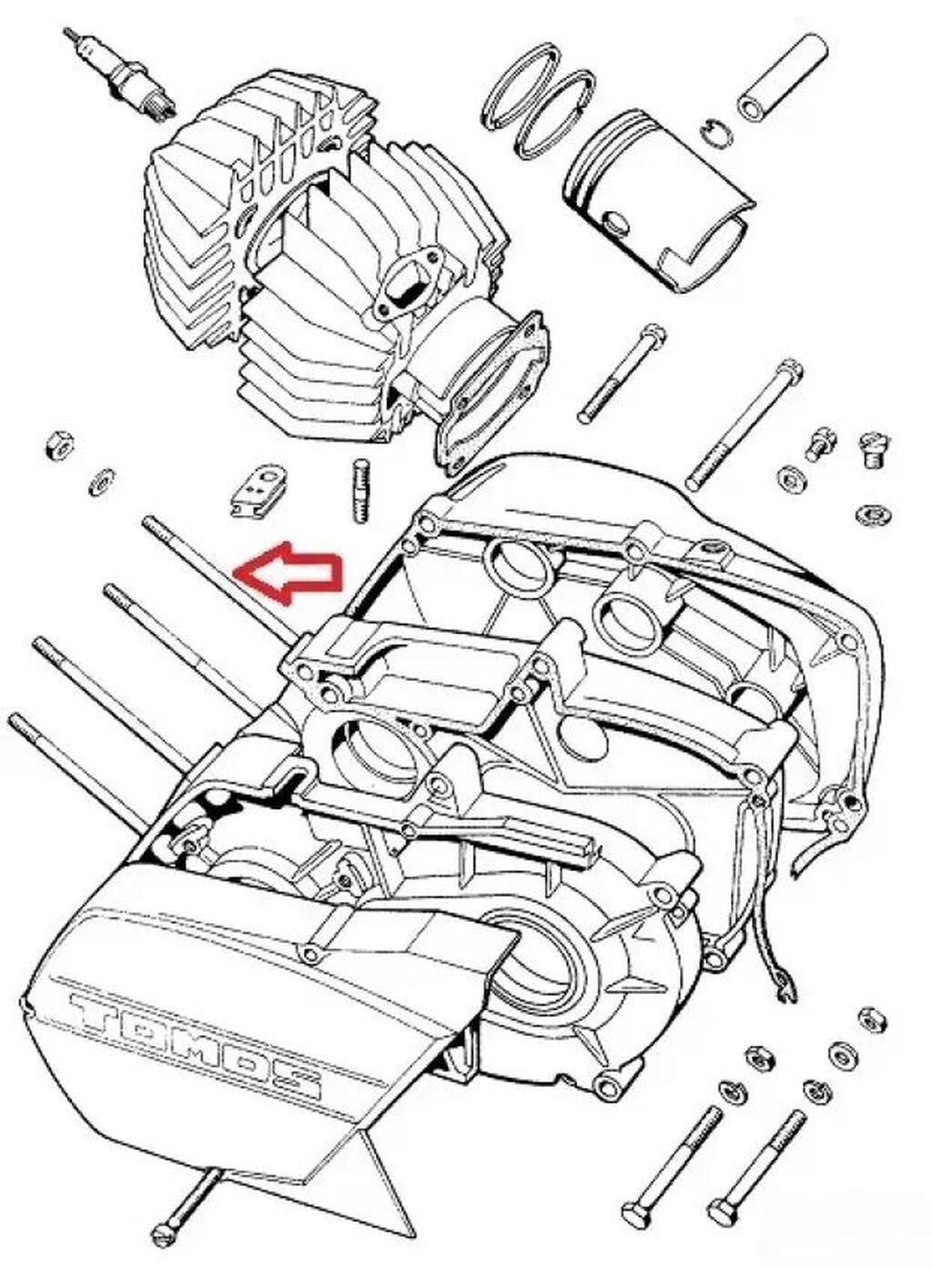 Vijak sa dvostrukim navojem dimenzija M7x1mm sa ukupnom dužinom od