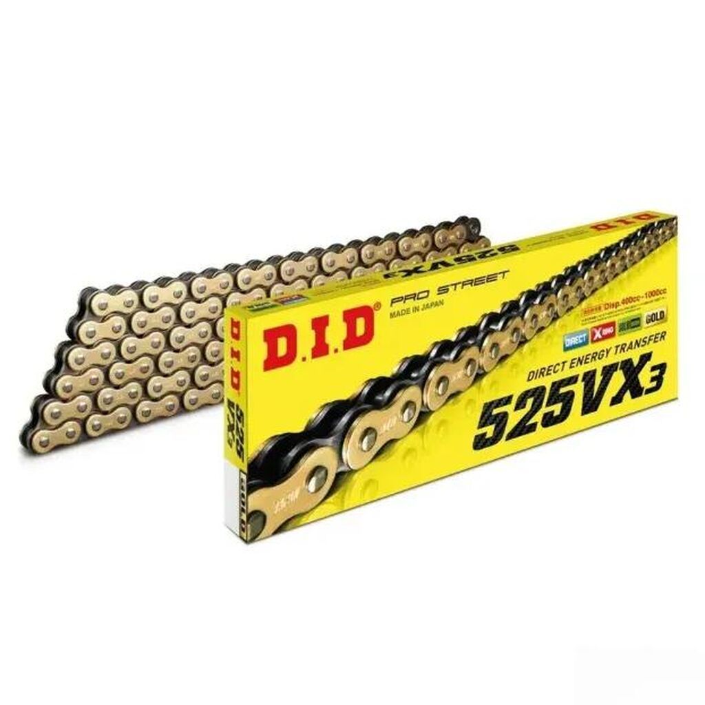 D.I.D Pro Street 525VX3 motociklistički lanac – GOLD - Proizvođač