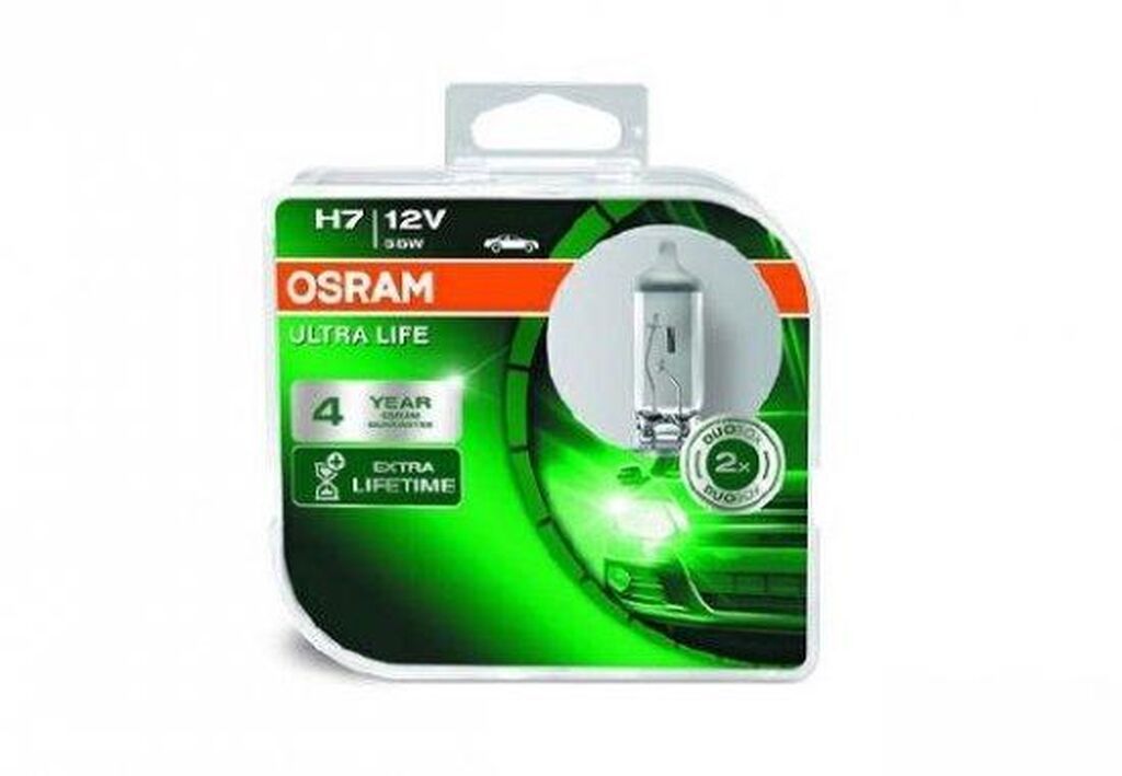 Auto sijalica Osram Ultra Life H7, dizajnirana za rad na 12V sa snagom