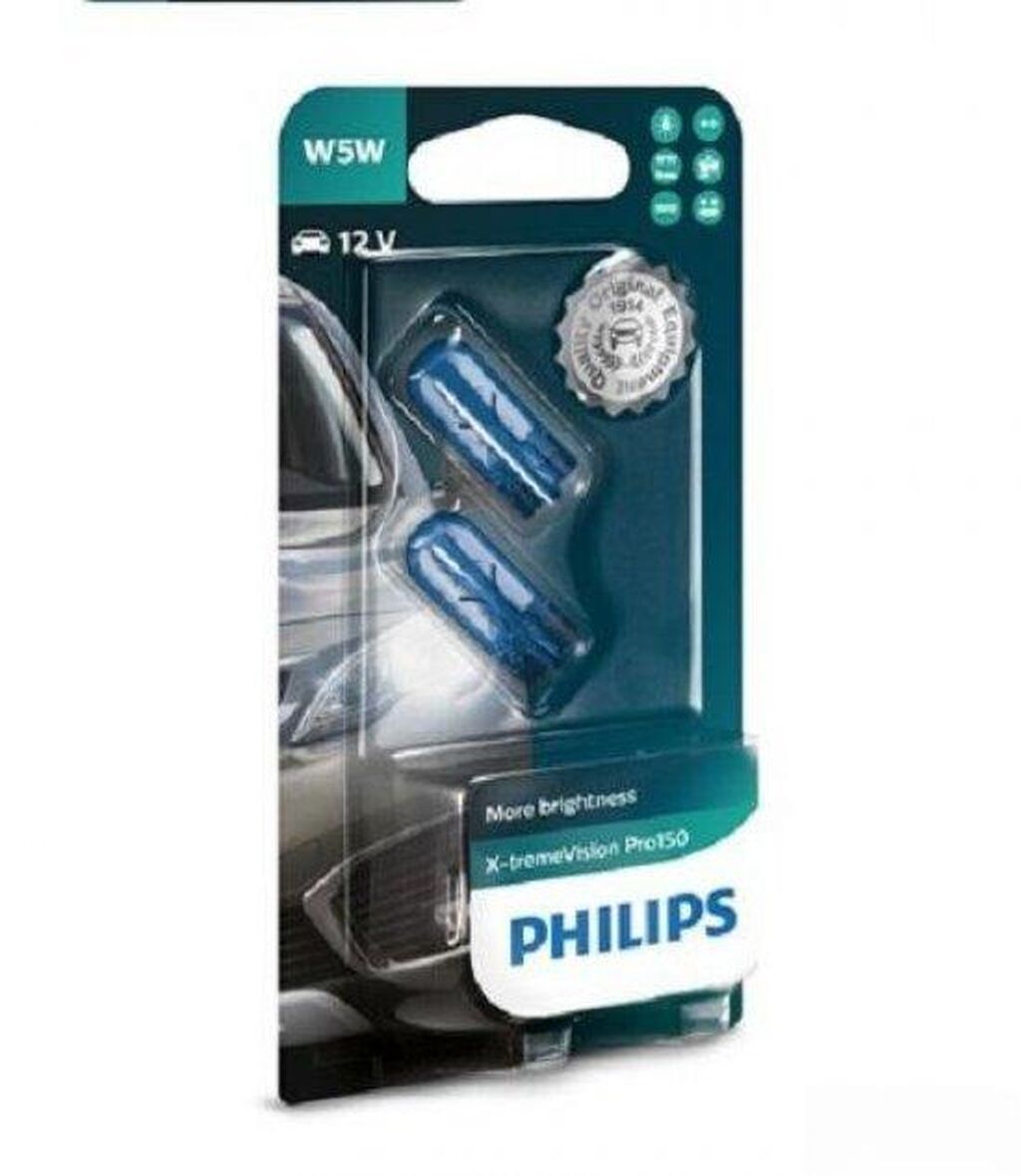 PHILIPS W5W 12V X-tremeVision Pro150 – set od 2 sijalice - Tip: W5W