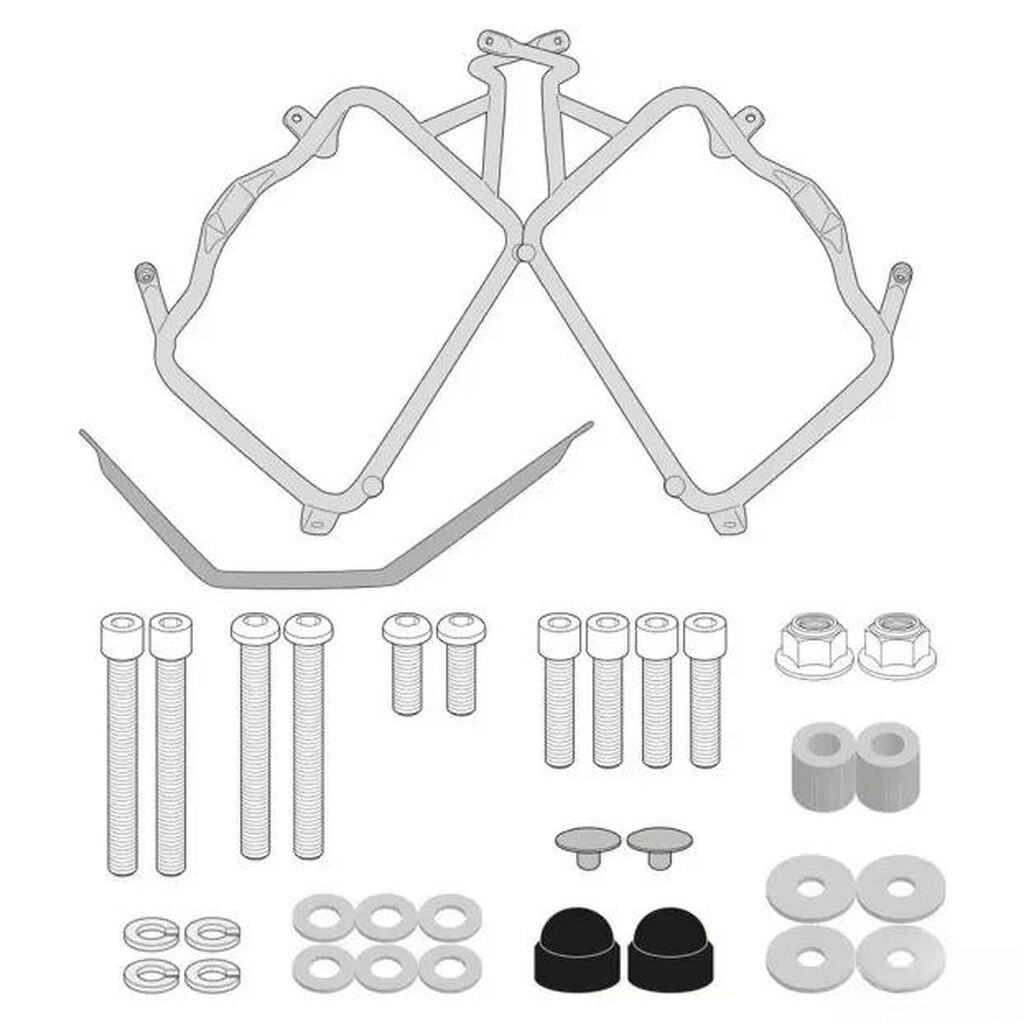 Nosač bočnih kofera za motocikl – kompletan set za montažu Opis: -
