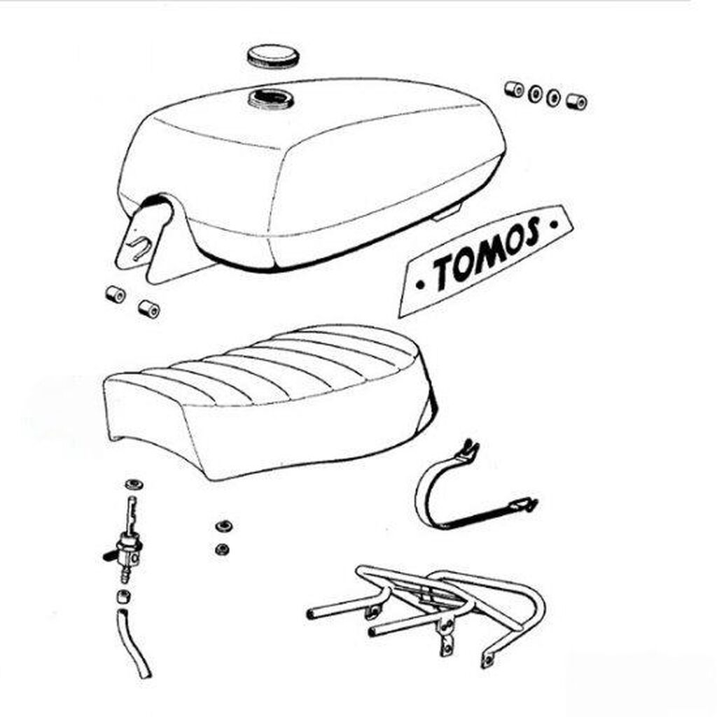 Dugačko sedište za motocikl Tomos APN 4. Izrađeno je od izdržljive