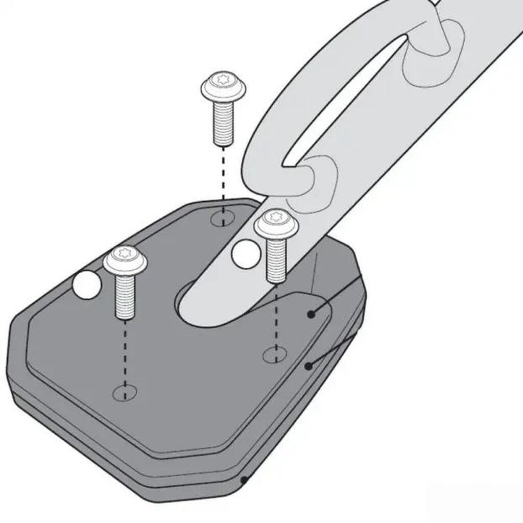 Ova proširiva ploča za bočni oslonac motocikla je dizajnirana da