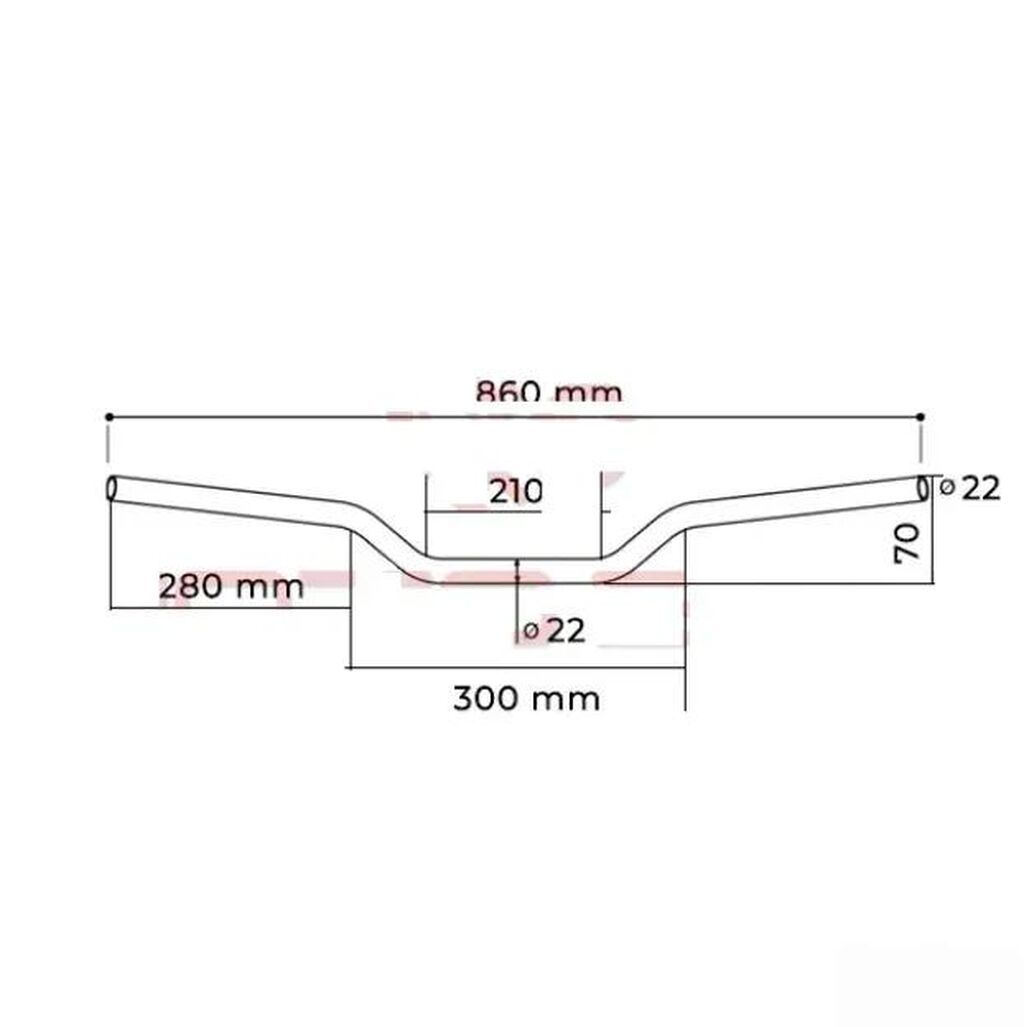 Ručka upravljača za motocikl/ATV – aluminijumska, sa poprečnom vezom
