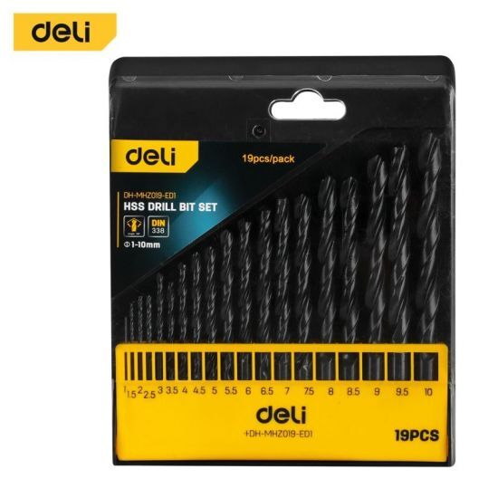 DELI HSS set burgija za čelik 1.0-10mm 19kom EDH-MHZ019-ED1ID: EK000844040