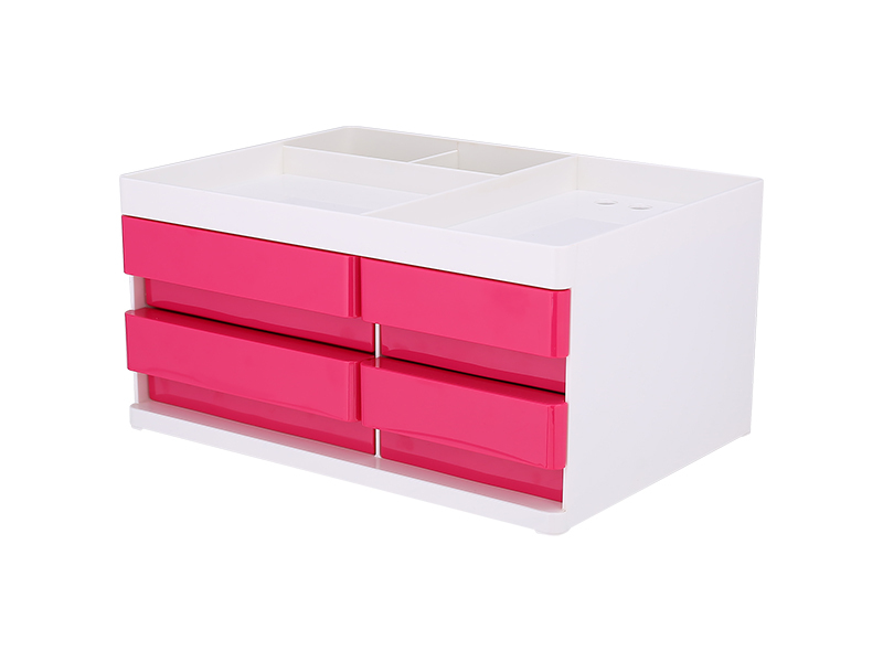 DELI STONI ORGANIZER ABS, 4 FIOKE, 4 ODELJKA - PINK EZ25040ID: EK000843973
