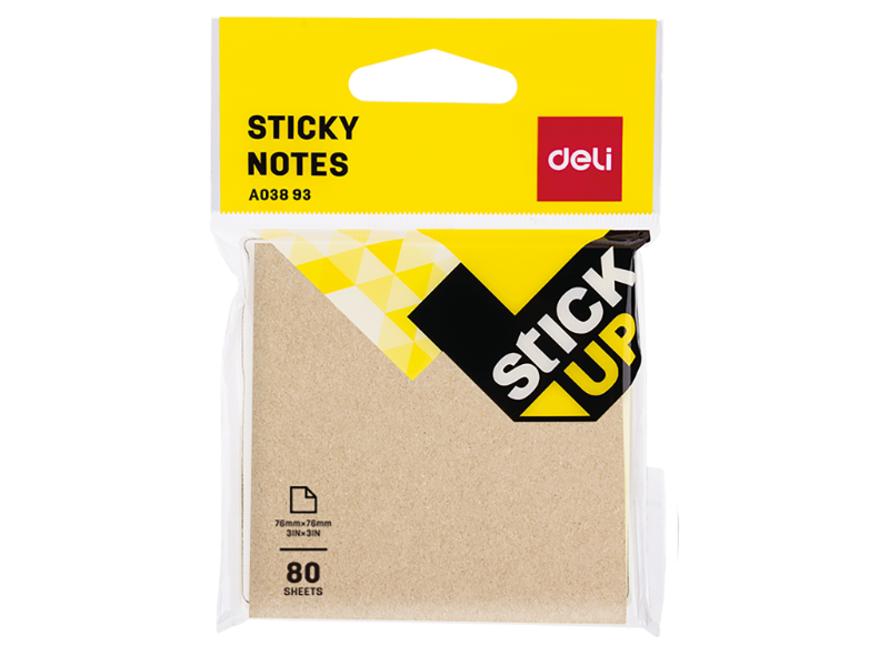 DELI STIKER BLOK 76x76 mm KRAFT 100 lista EA03893ID: EK000846092