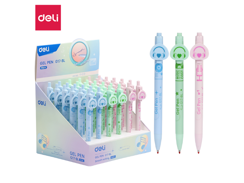 DELI ROLER GEL DEČIJI MUSIC 0,5mm plavi ispis EG17-BLID: EK000846251