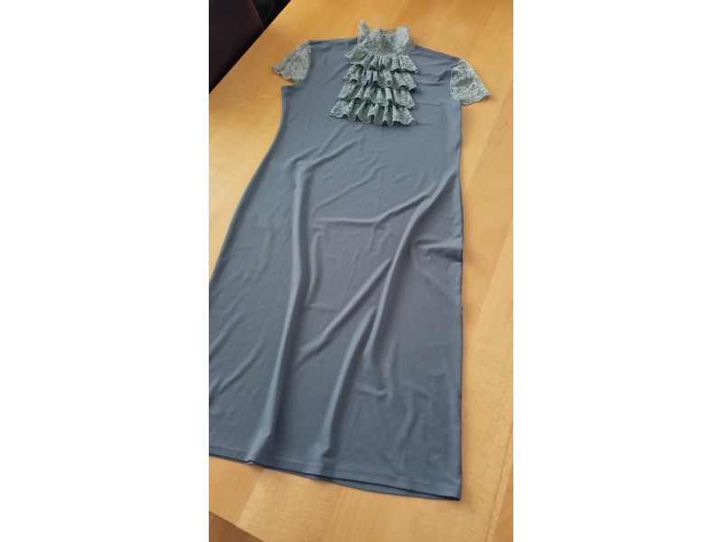 haljina sa volan čipkom..poslovna elegancija