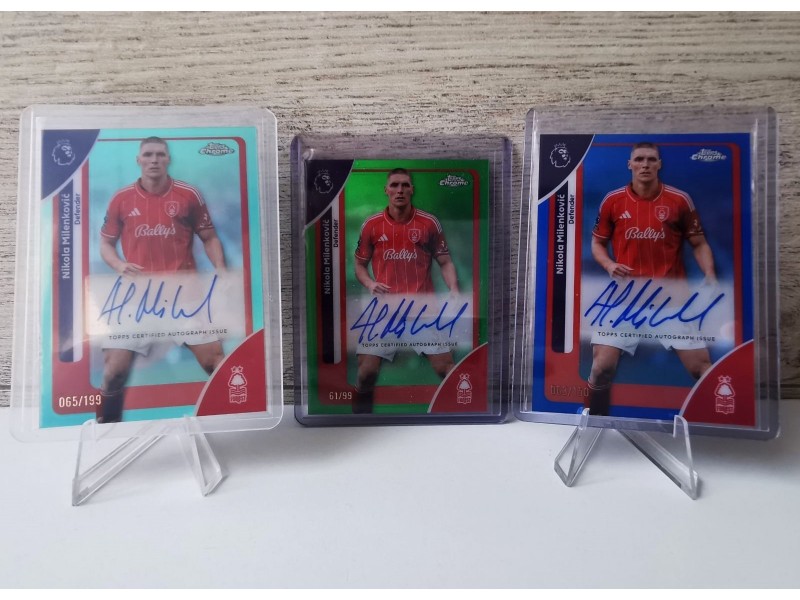 BLEKI Nikola Milenkovic AUTO 3 Topps Chrome numerisane