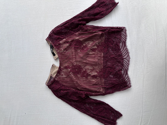 Bordo crop top M vel