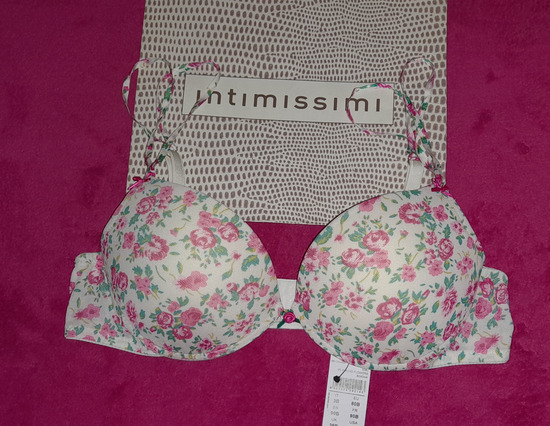Intimissimi beli cvetni dezen push up 80B NOVO!%