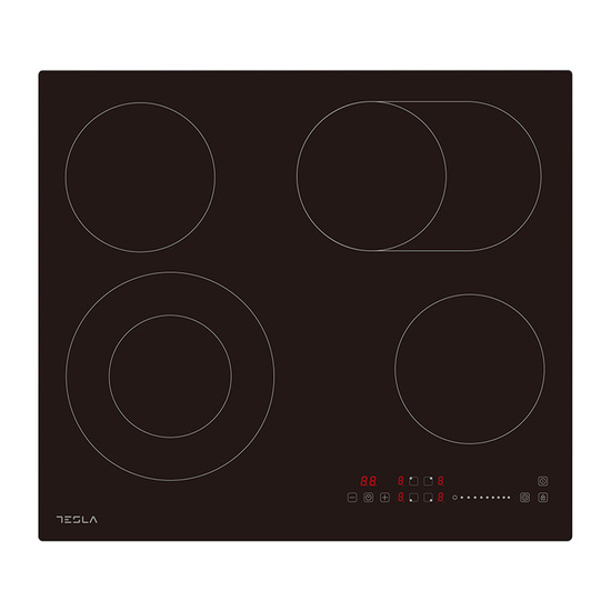 Ugradna indukciona ploča Tesla HV6411MX, 6600W, staklokeramika, crna boja
