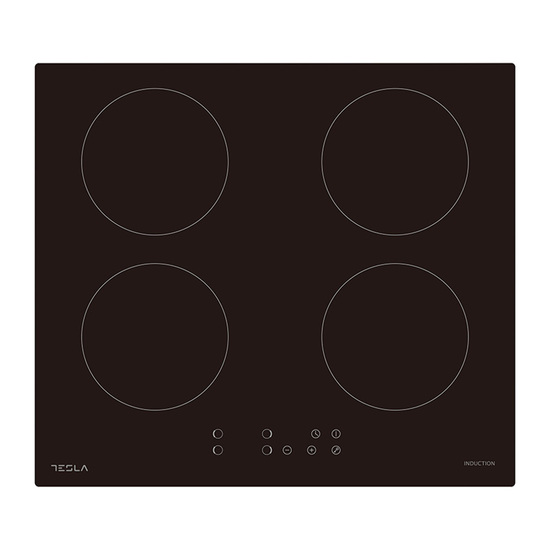 Ugradna indukcijska staklokeramička ploča Tesla HI6401MB, 4 zone, 7,2KW, crna boja