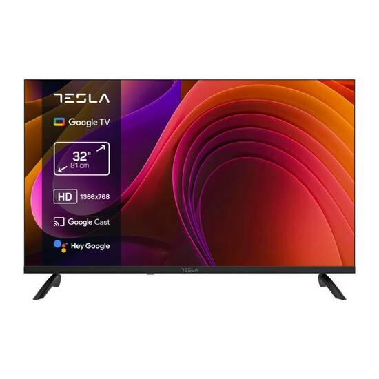 Televizor Tesla 32E655BHS, 32″ (81 cm), 1366 × 768 HD Ready, Google TV, Crna boja