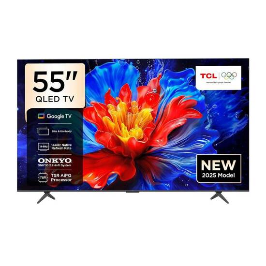 Televizor TCL 55P8K , 55" (139.7 cm), 3840 x 2160 4K Ultra HD,QLED sa Quantum Dot tehnologijom, Google TV, Crna