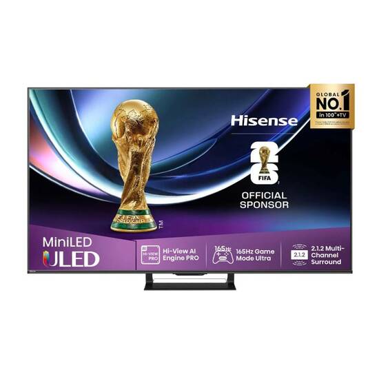 Televizor Hisense 65U7Q Pro, 65" (165.1 cm), 3840 x 2160 4K Ultra HD, ULED, Vidaa, Crna boja