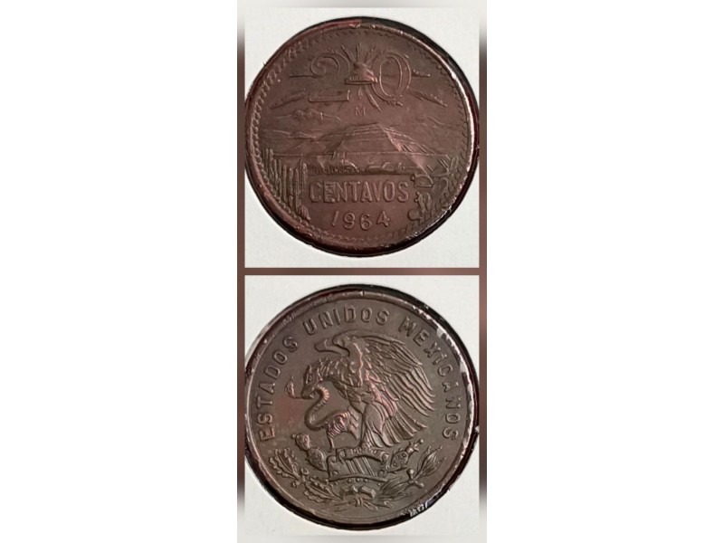 20 Centavos 1964. Meksiko