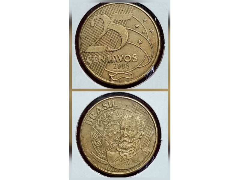 25 Centavos 2008. Brazil