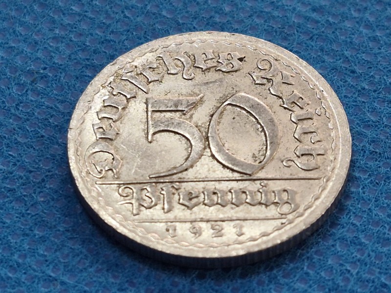 Deutsches Reich - 50 Pfennig, 1921.