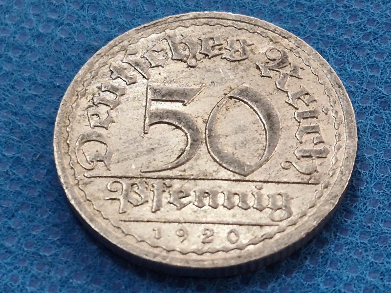 Deutsches Reich - 50 Pfennig, 1920.