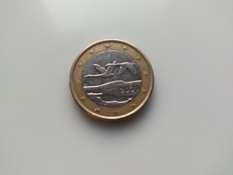 1 euro Finska 2001.