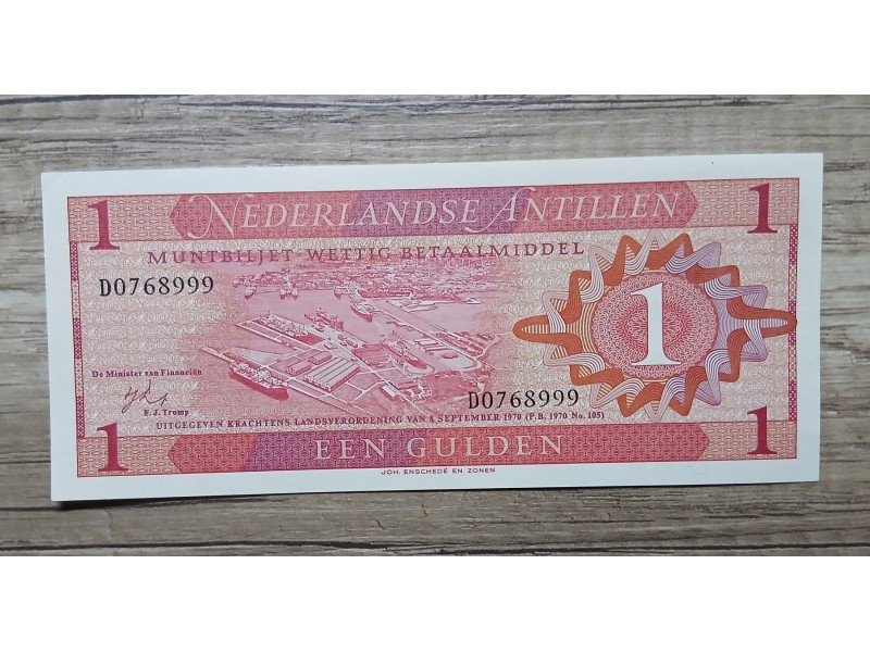 N 268 - Holand. Antili - 1 gulden 1970 - opis -