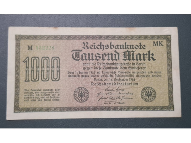 1000 maraka 1923.