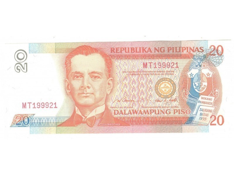 FILIPINI 20 PISO 1993 UNC vrlo retko