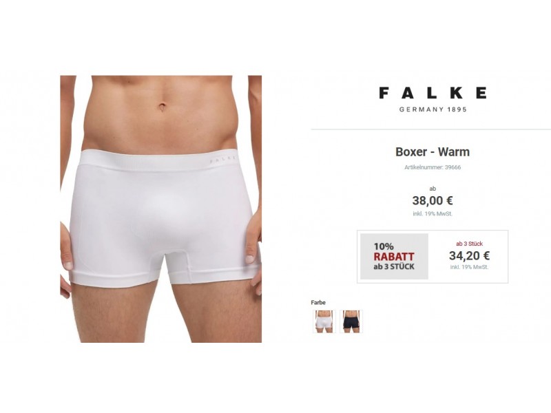 FALKE GAĆE BOXERICE MEN NOVO ETIKETA 38 eur L