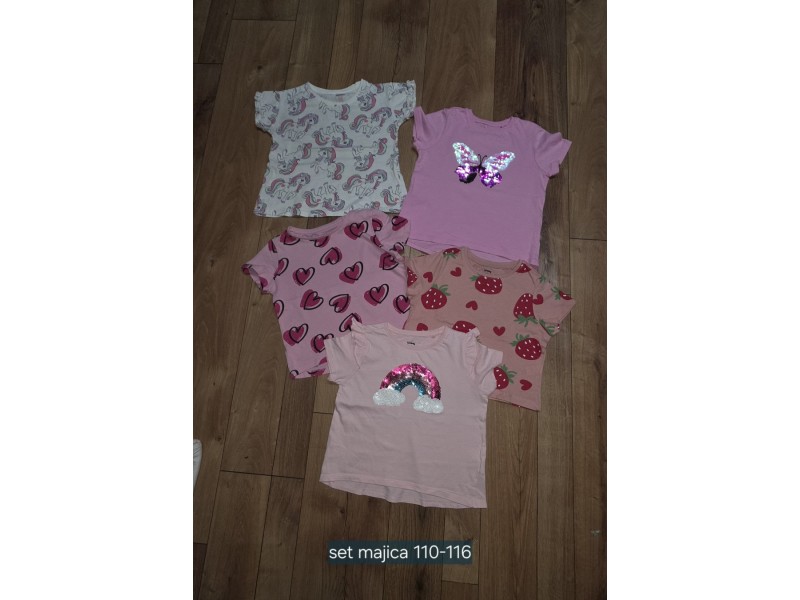 Set majica za devojčice vel 110-116 (5-6)