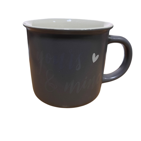 Cute&Cool HOME keramička šolja tamnosiva 390ml