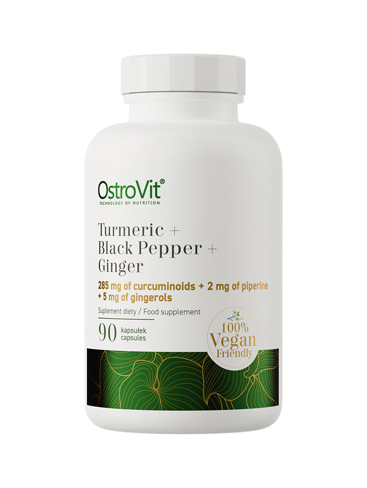 Turmeric + Black Pepper + Ginger, Ostrovit, 90 kapsula